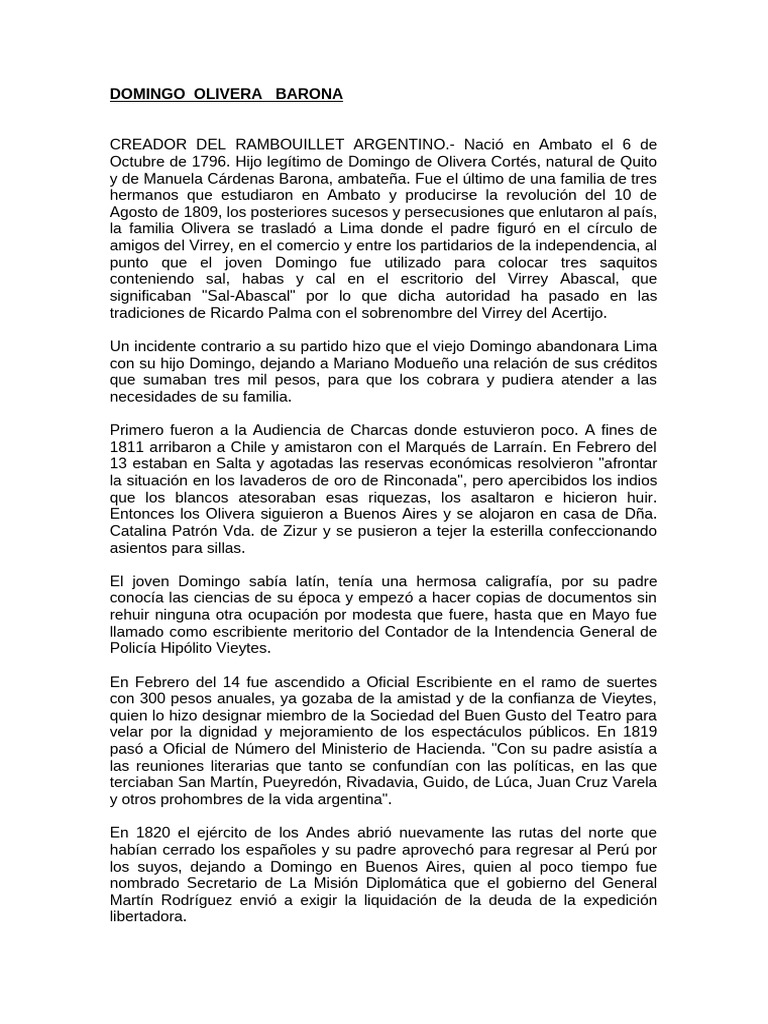 Biografia Olivera | PDF | Buenos Aires | Oveja