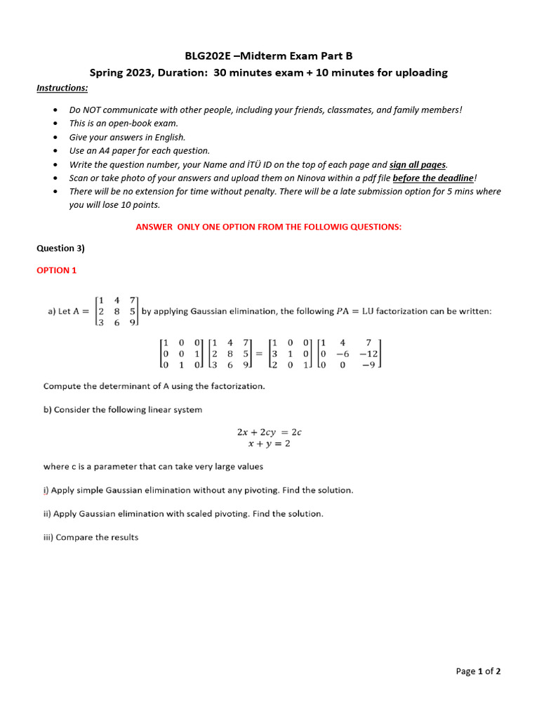 BLG202E 2223 Midterm PartB | PDF