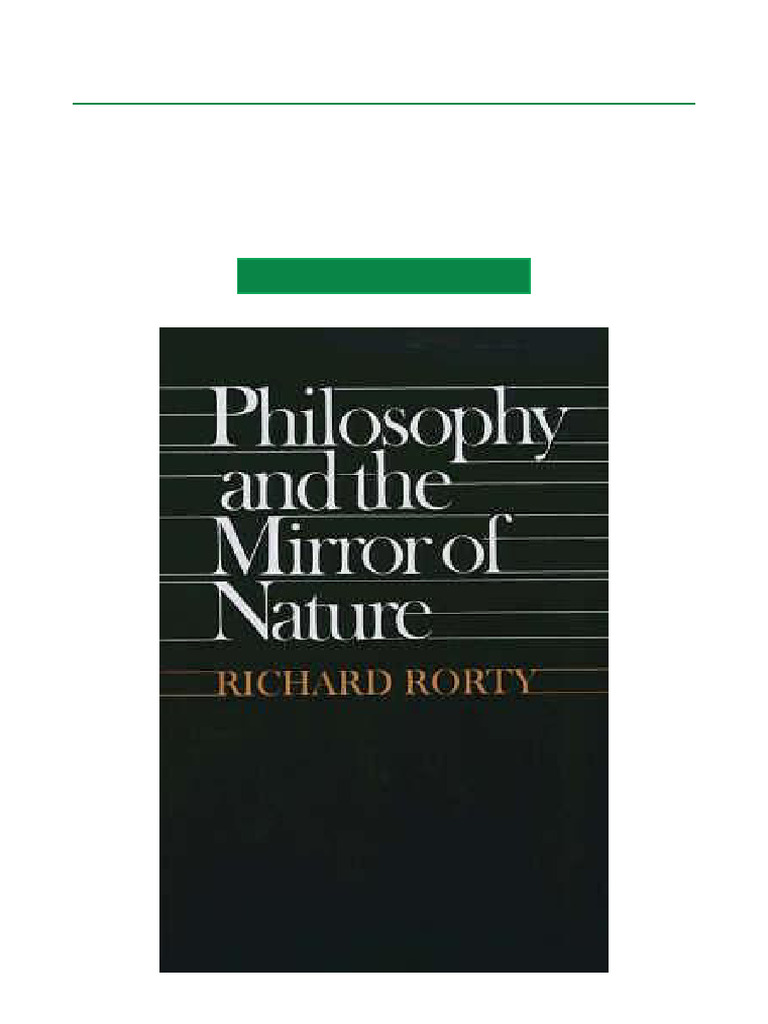 Philosophy and The Mirror of Nature All Chapter | PDF | Epistemology ...