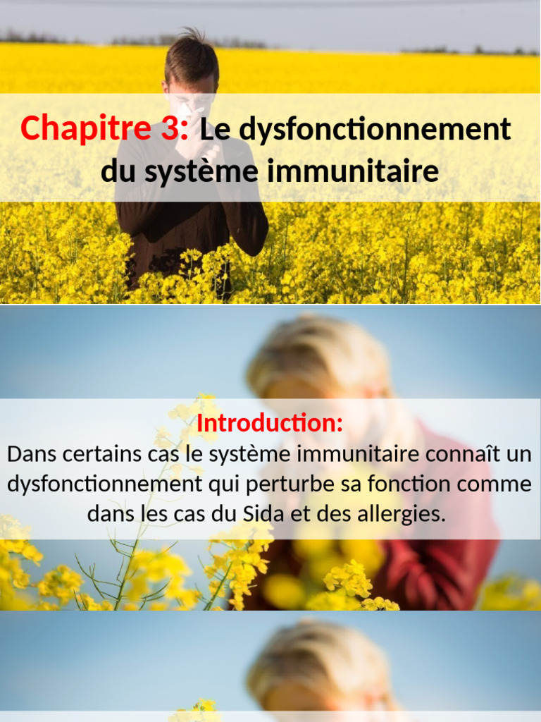 Dysfonctionnement du système immunitaire | PDF | Allergie | SIDA