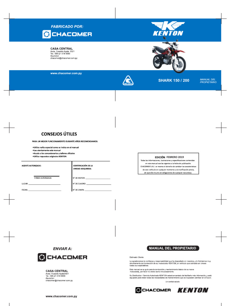Manual de Usuario Shark 150/200 | PDF