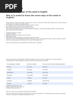 Dates in Portuguese: Days and Months | PDF