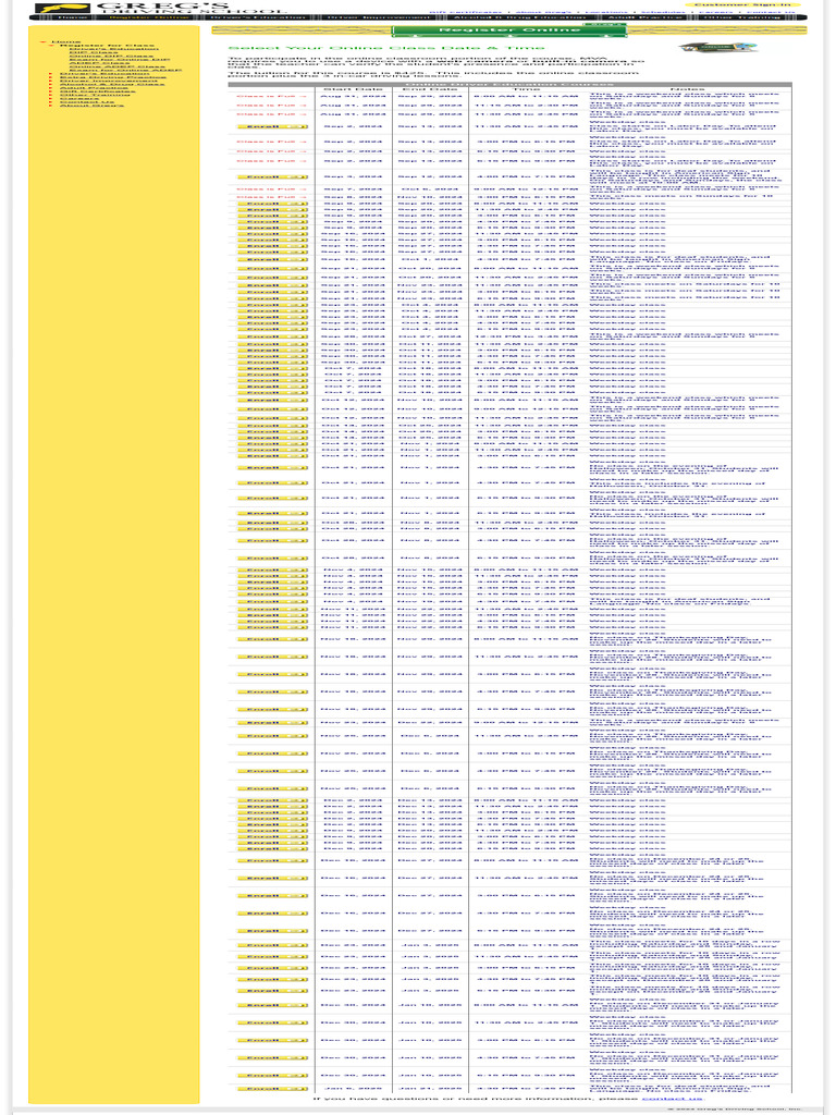 Greg's Driving School - Online Driver Education Course | PDF | Workweek ...