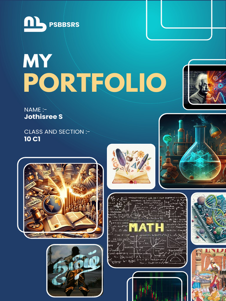 Portfolio Cover Page Class 10 | PDF