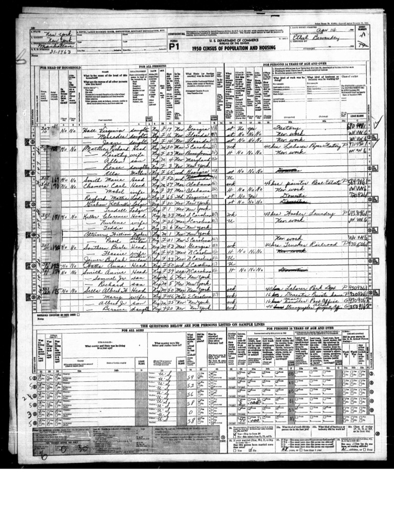 Census - US.NY - New York - Manhattan.ED 31-1763.sheet 19 | PDF