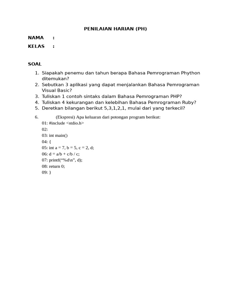 Penilaian Haria4 | PDF