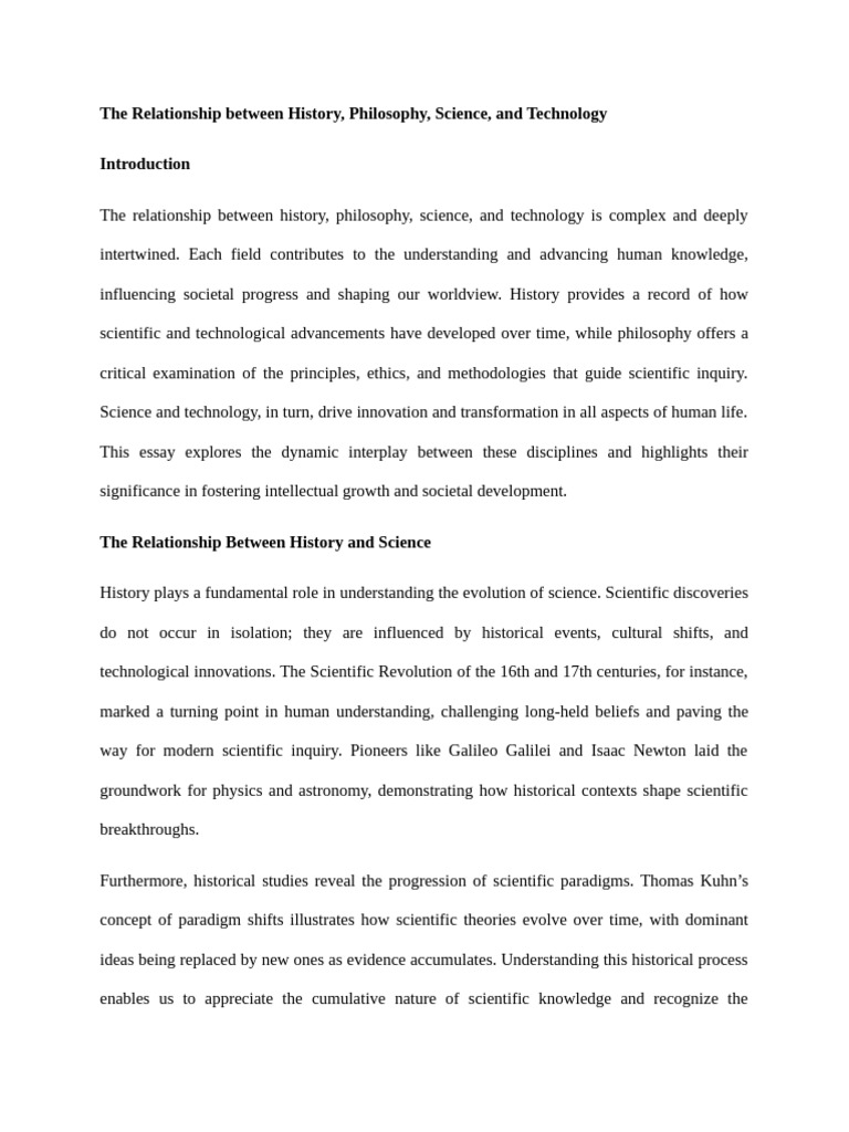 Interplay of History and Philosophy | PDF | Science | Scientific Method