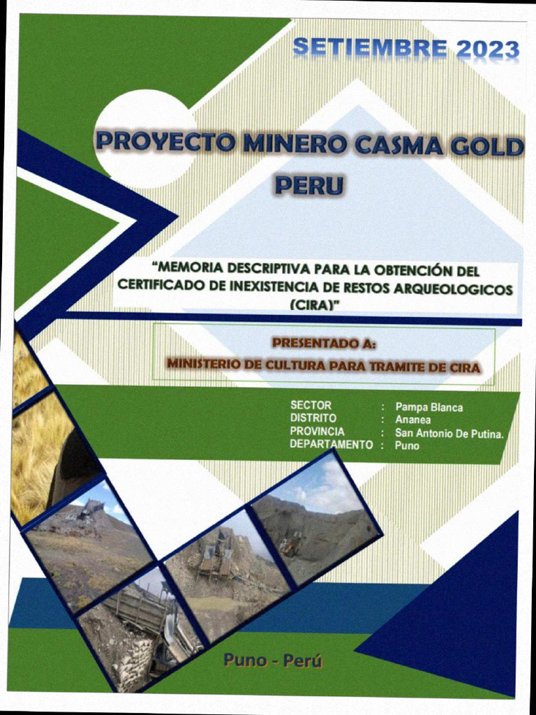 Memoria Descriptiva Casma Gold Peru | PDF