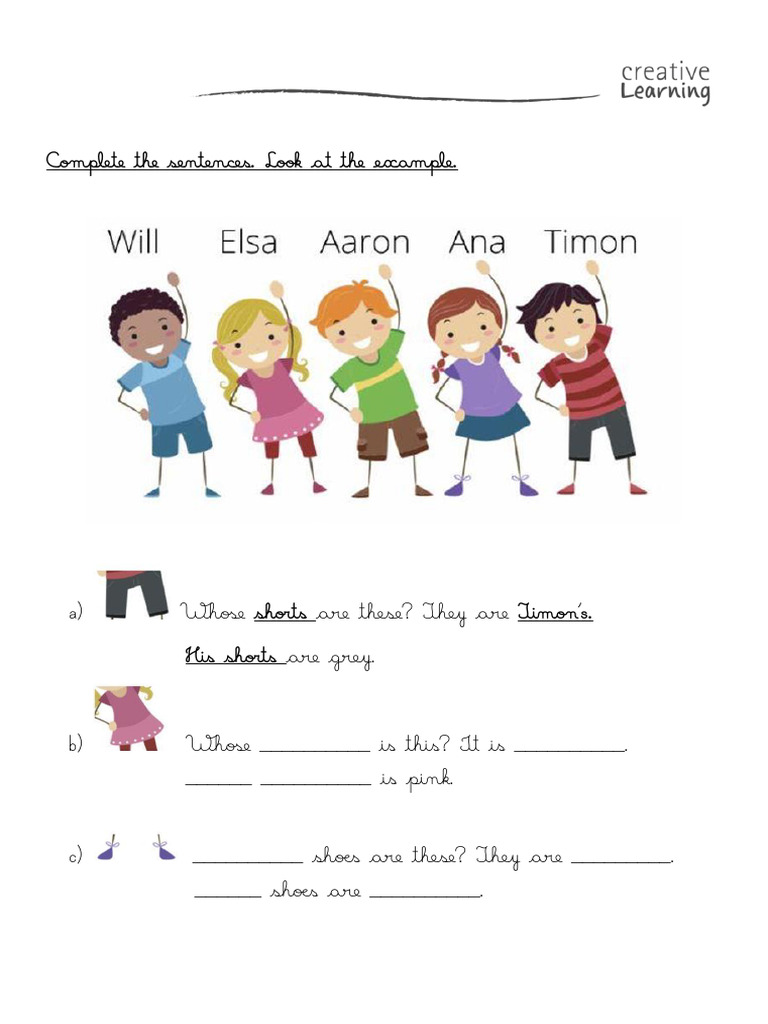 Whose Worksheet | PDF
