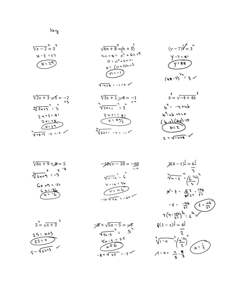 Honors Algebra 2 Homework Problems | PDF