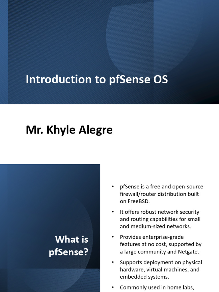 Introduction To Pfsense OS | PDF | Computer Network | Network Protocols