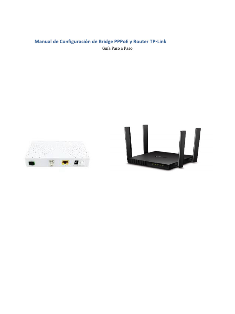 Configuración PPPoE en Router TP-Link | PDF | Enrutador (Computación) | Dirección IP