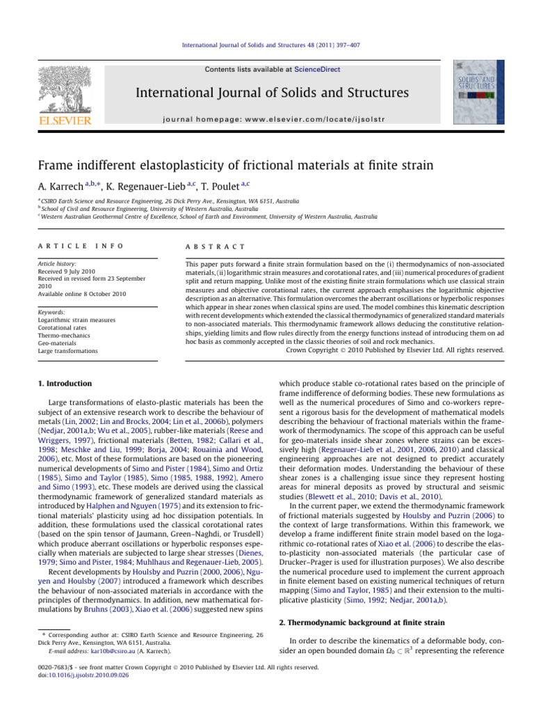 Finite_Strain | PDF | Elasticity (Physics) | Mechanics