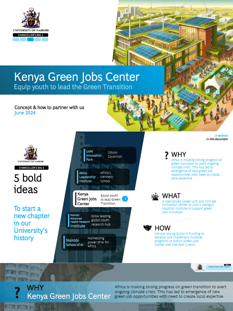UoN Big 5 - Kenya Green Jobs Center - Concept Note - June 2024 | PDF ...