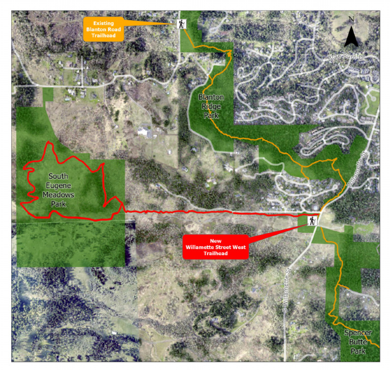Map of South Eugene Meadows Planned Trail | PDF