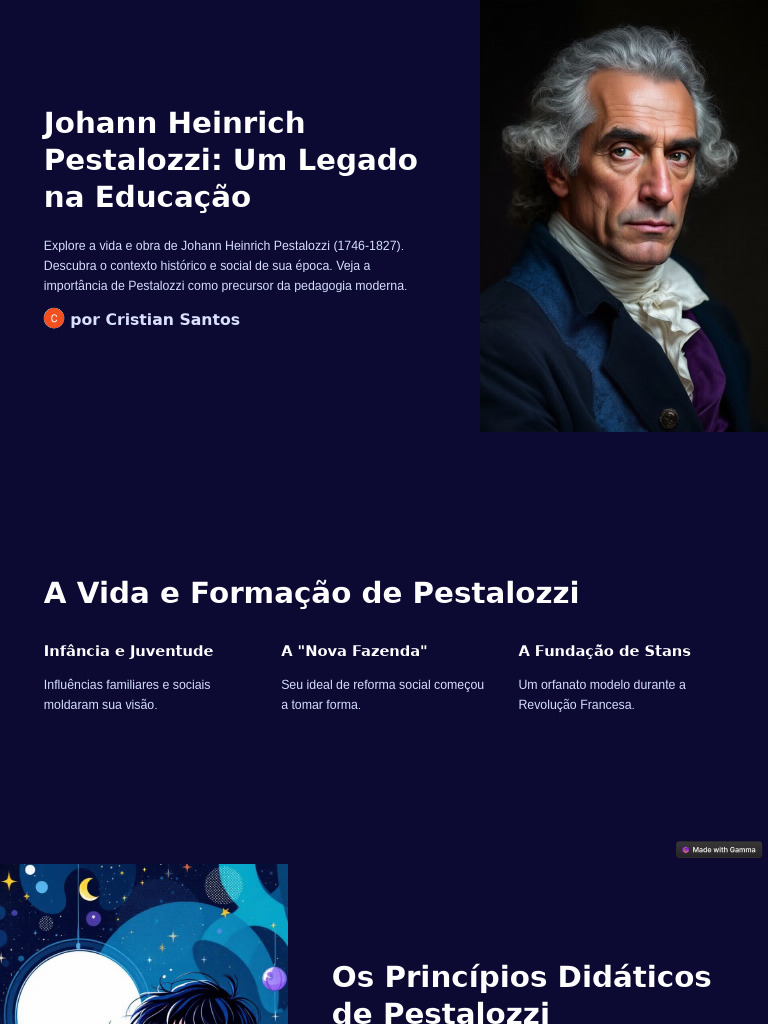Legado Educacional de Pestalozzi | PDF