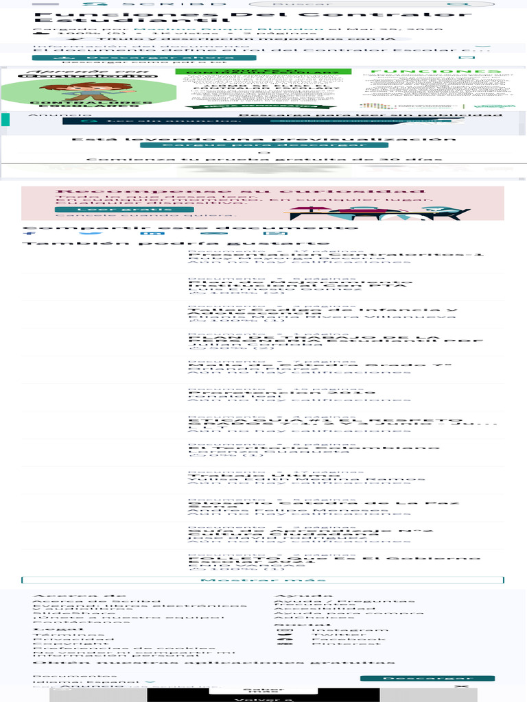 Funciones Del Contralor Estudiantil PDF Gobierno Esfera Pública | PDF