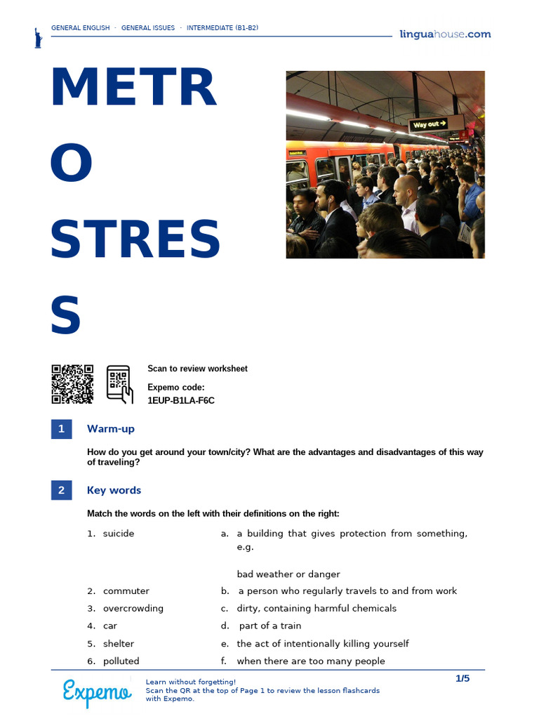 Metro Stress American English Student B1-B2 | PDF | Rapid Transit | Moscow