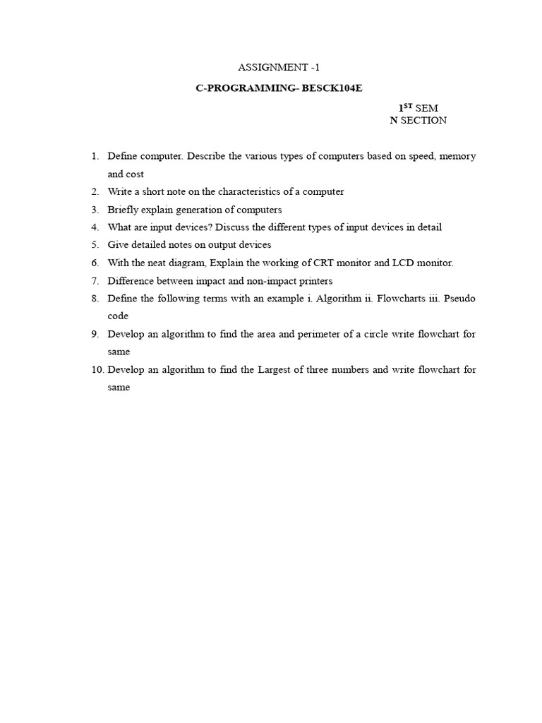 Assignment1 CPP N | PDF