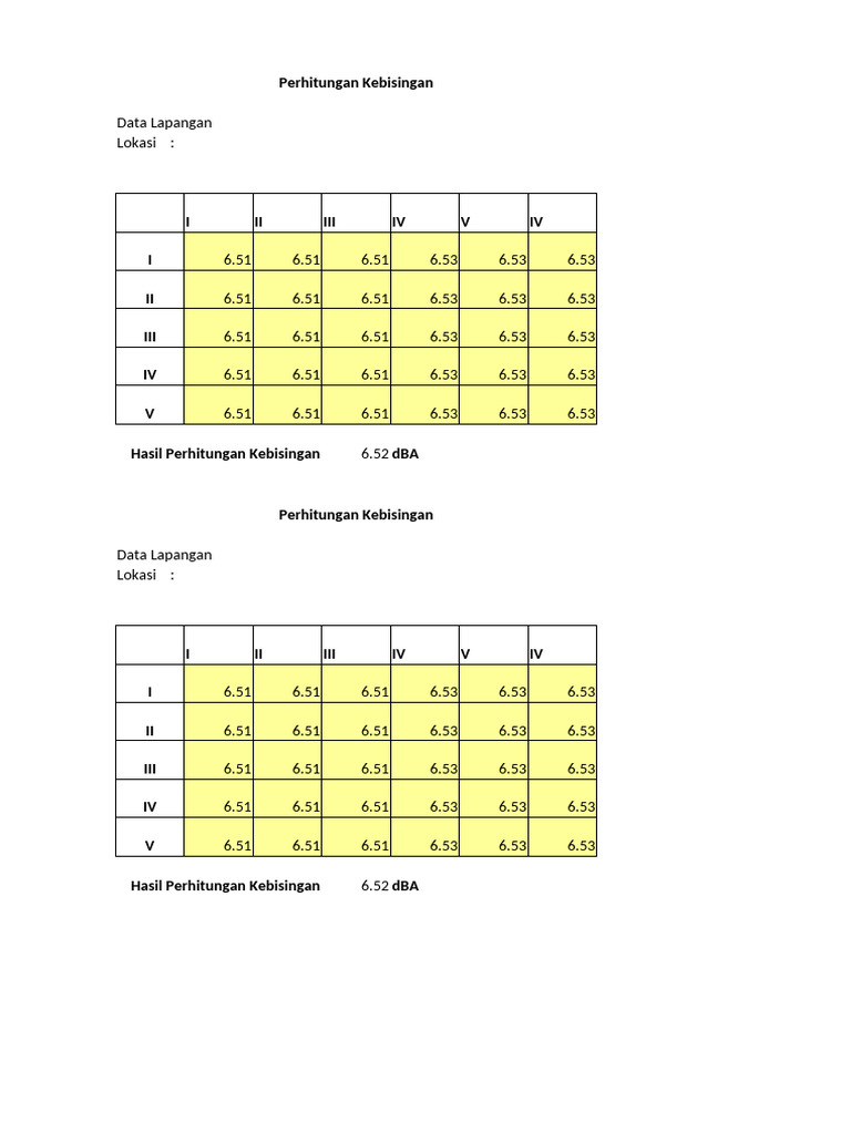 PErhitungan Kebisingan | PDF