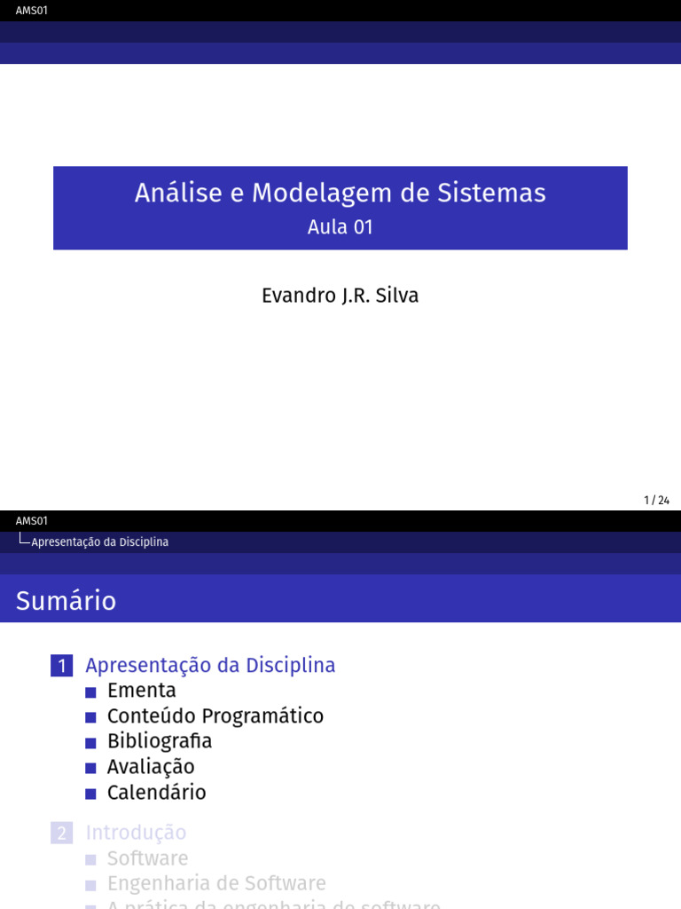 Aula01 Mesclado | PDF | Linguagem de modelagem unificada (UML) | Engenharia de Software