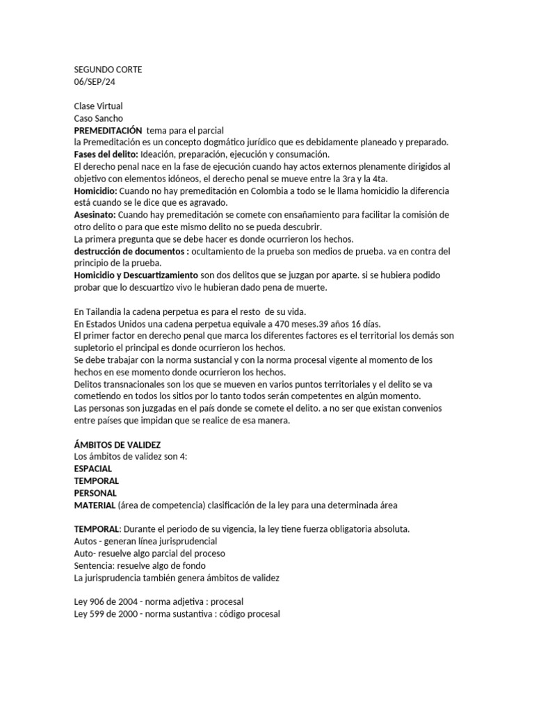 Premeditación y Delitos en Derecho Penal | PDF | Derecho penal | Apelación
