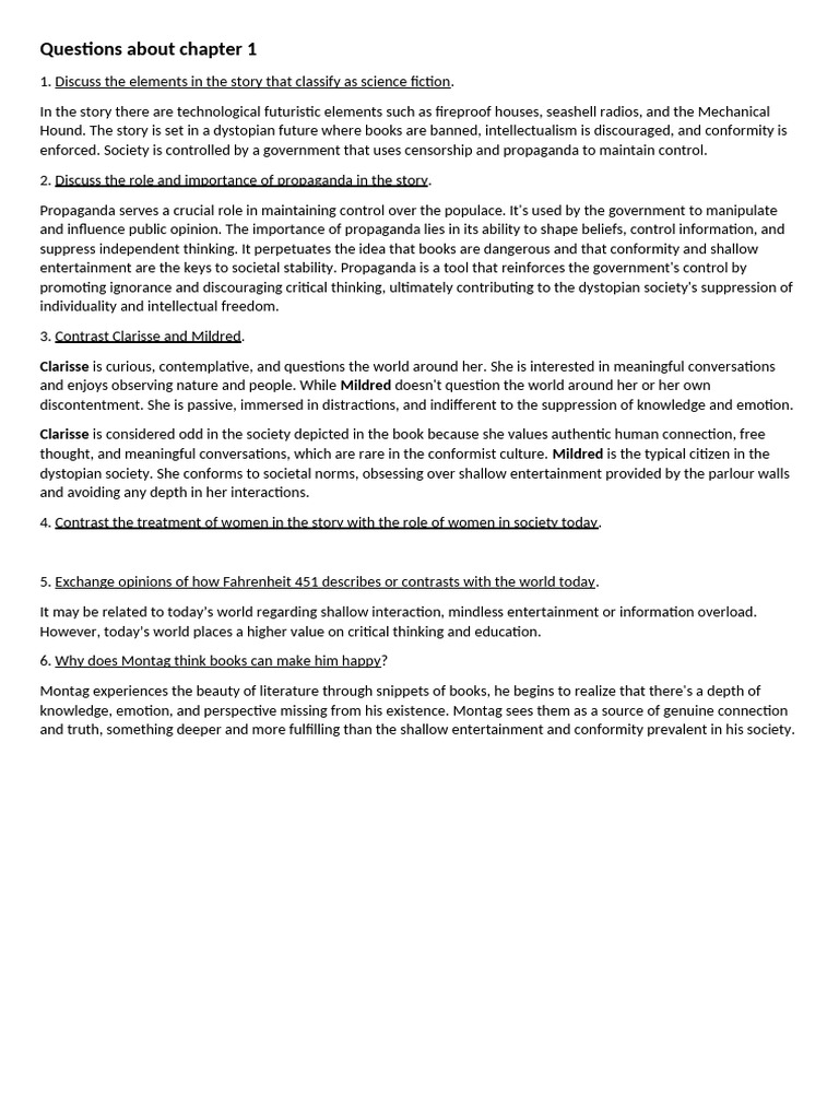 Questions About Chapter 1 | PDF | Behavioural Sciences | Psychology