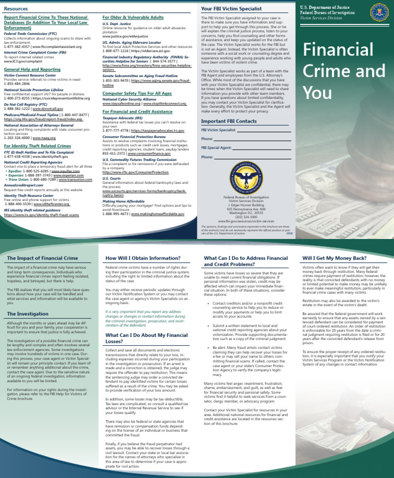 VSD Financial Crime and You Brochure 2018 | PDF | Identity Theft ...