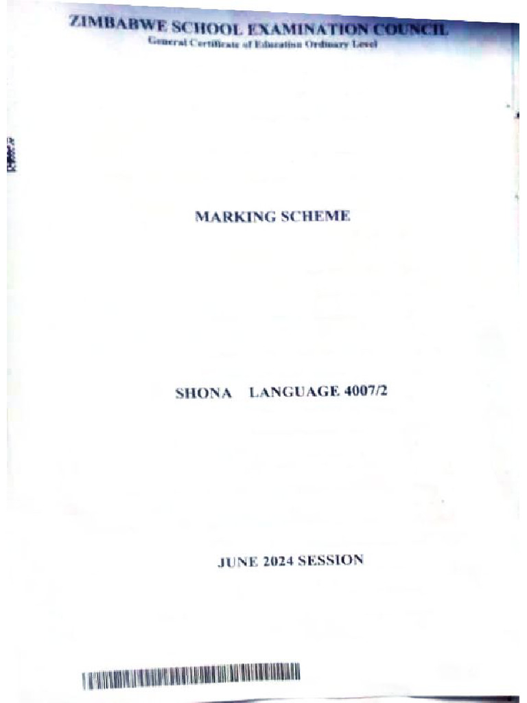 June Shona P2 2024 Marking Scheme-1 | PDF
