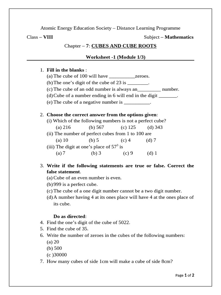 Understanding Cubes and Their Properties | PDF