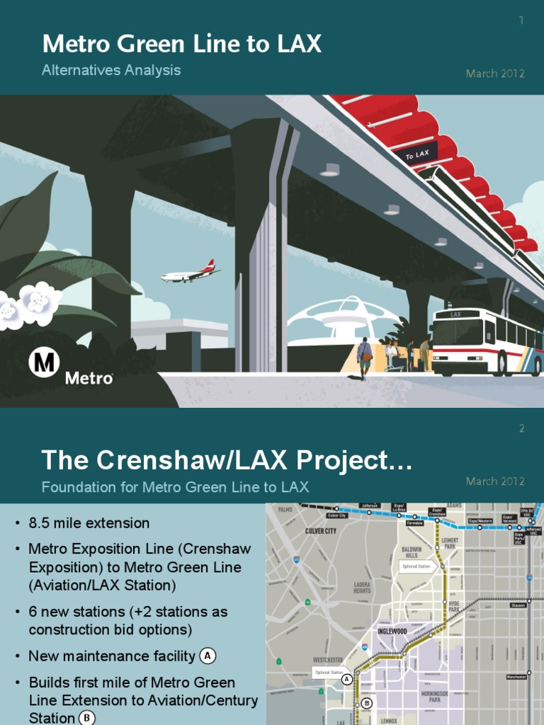 Metro Green Line To LAX: Alternatives Analysis | PDF | Los Angeles ...