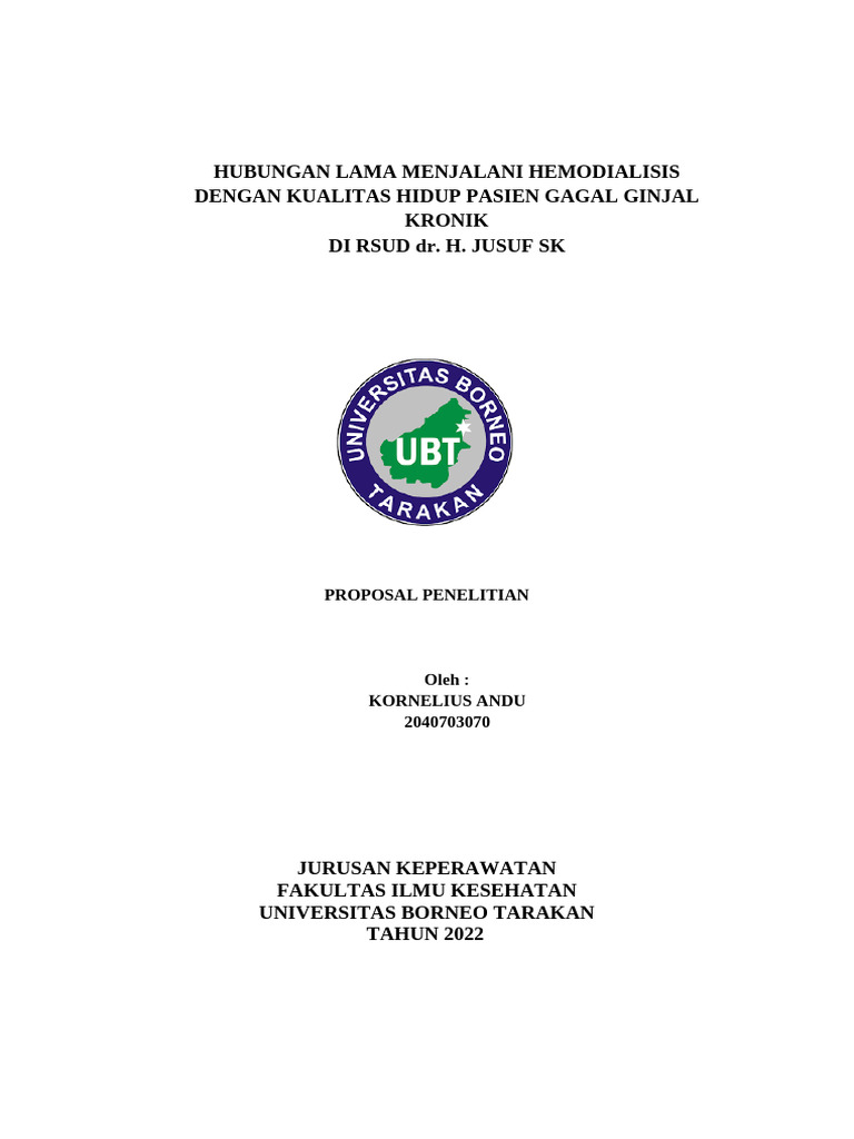 Proposal Penelitian Kornelius Andu | PDF