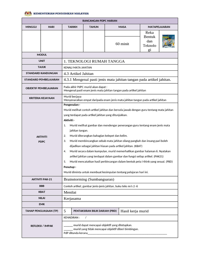RPH RBT T5 SK V2 (Minggu 2) | PDF