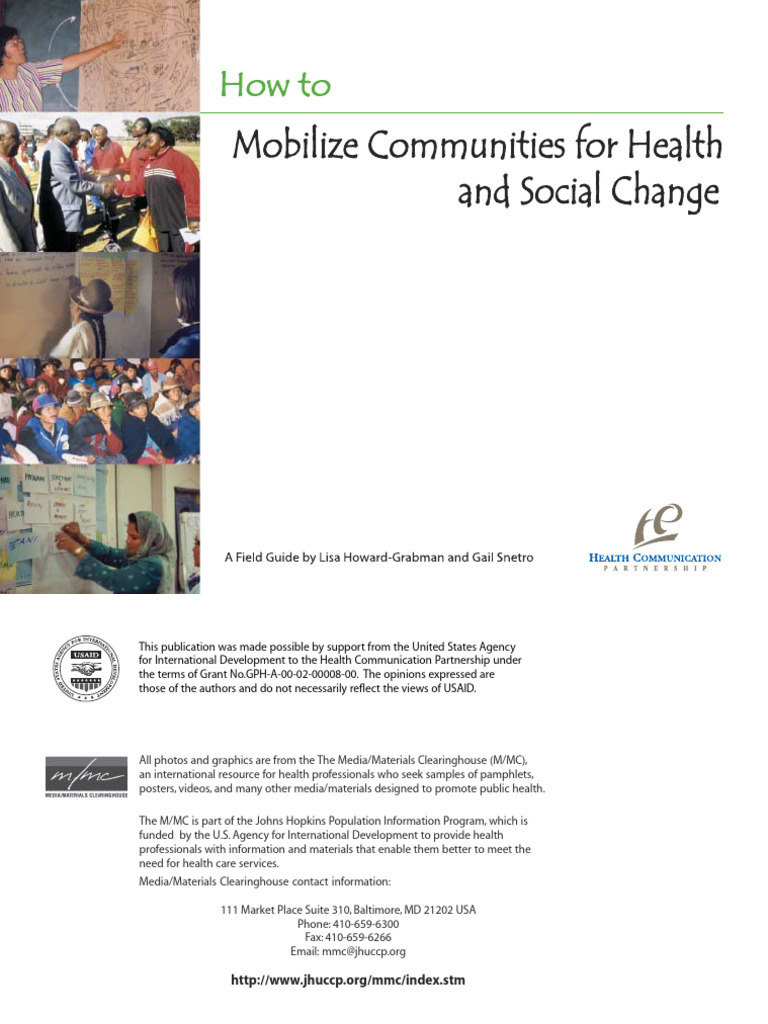 Community Mobilization for Health | PDF | Evaluation | Community