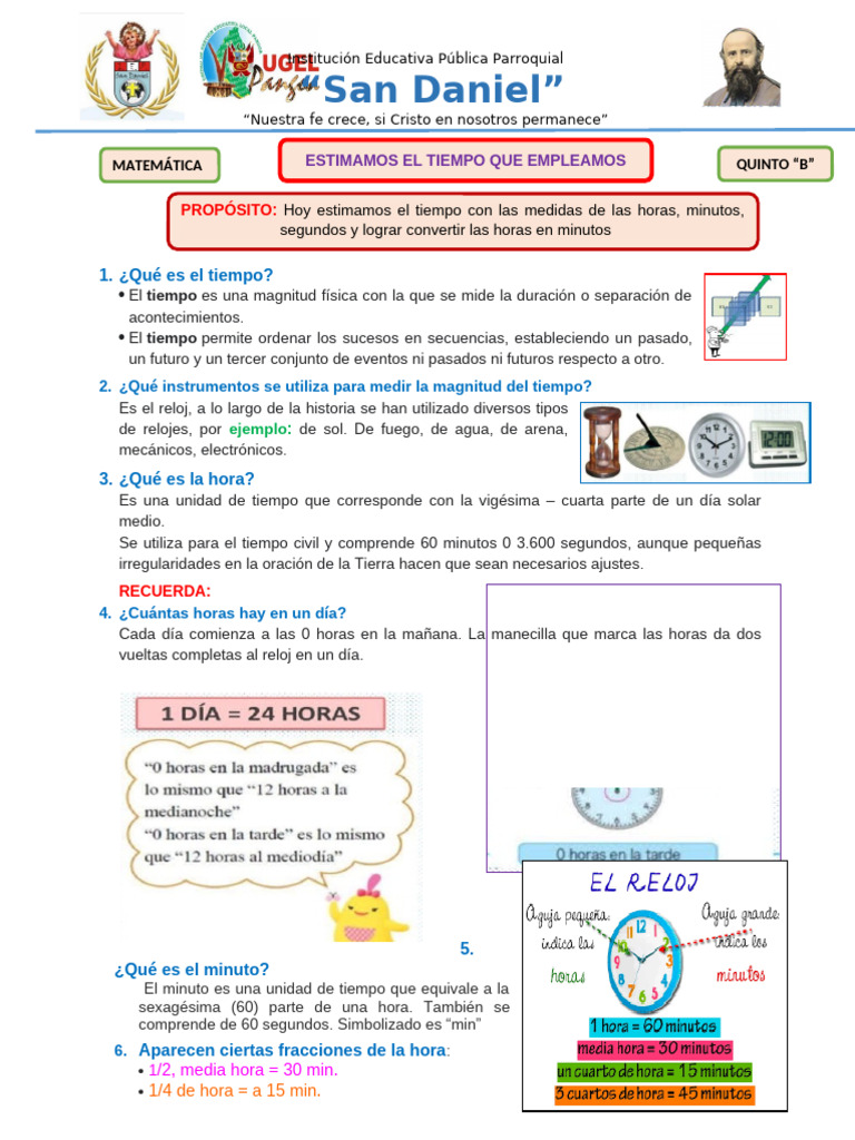Unidad Del Tiempo | PDF | Hora | Hora