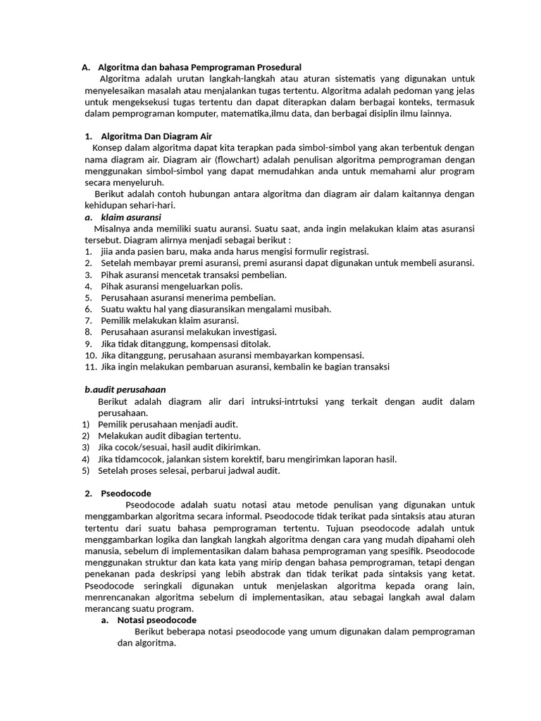Algoritma dan Pseudocode dalam Pemrograman | PDF