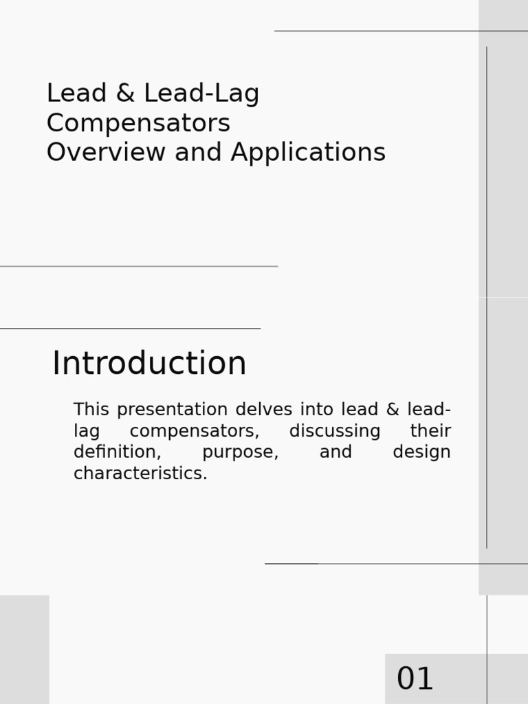 Lead Lead Lag Compensator Pdf Steady State Applied Mathematics