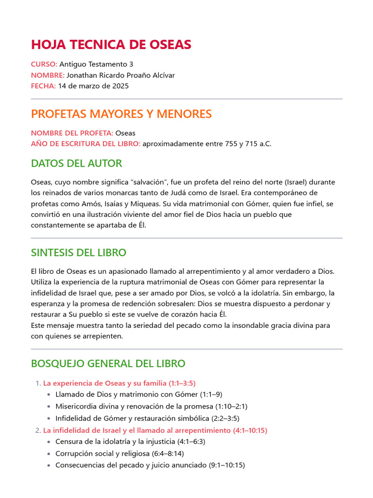 05 Hoja Técnica de Oseas - AT 3 - SBAE | PDF | Pecado | Oseas