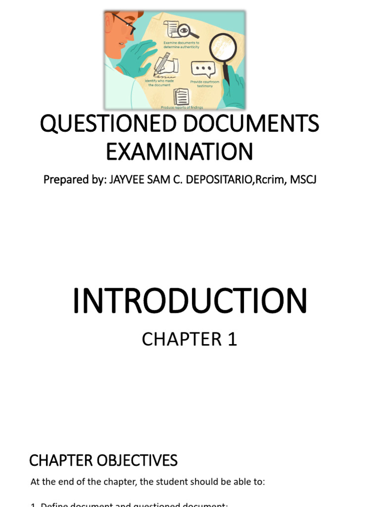 Forensic Examination of Questioned Documents | PDF | Forgery | Ink