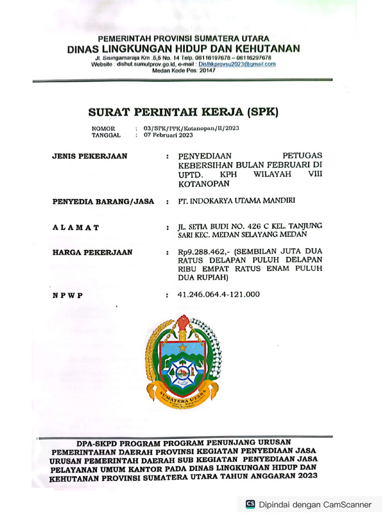 SPK Kebersihan 07 Feb 2023 | PDF