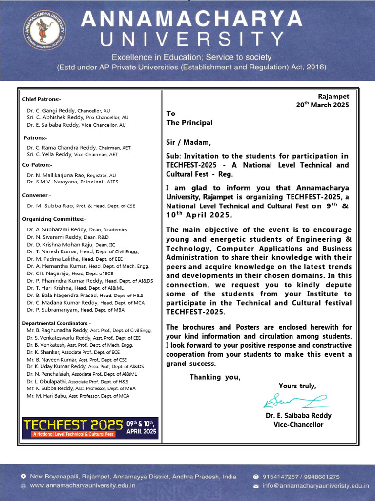 Cover Page Techfest-2025 | PDF