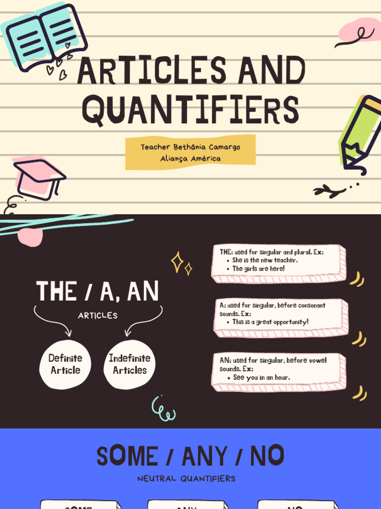 Grammar 02 - Articles and Quantifiers | PDF