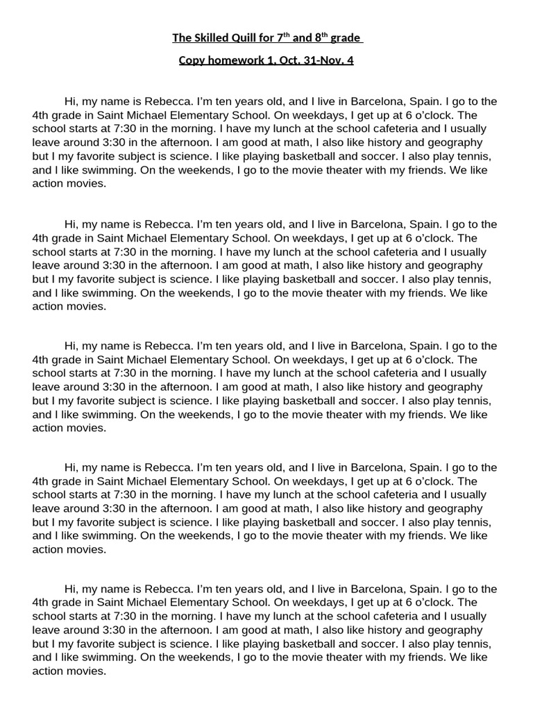 The Skilled Quill 1 For 7th and 8th Grade | PDF