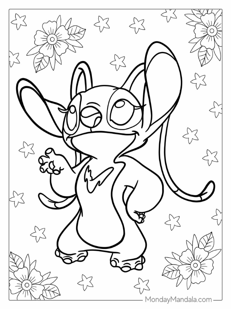 Angel Experiment 624 Character Coloring Page | PDF