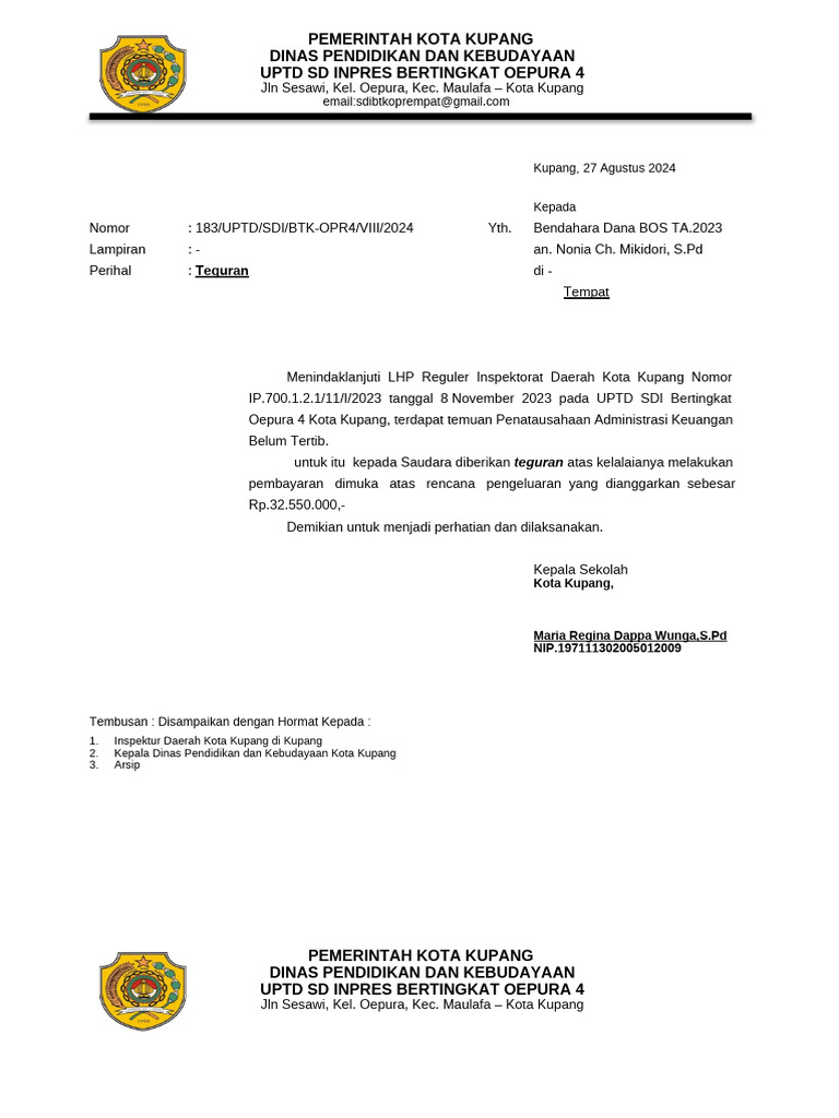 Surat Perm, Intaan Pegawai | PDF