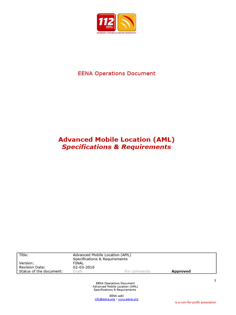 AML Specifications and Requirements Document | PDF | Latitude | Computing