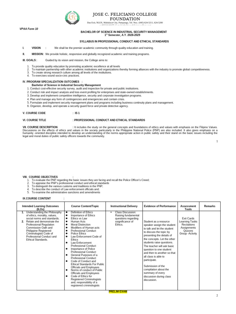 Professional Conduct & Ethics Syllabus | PDF | Morality