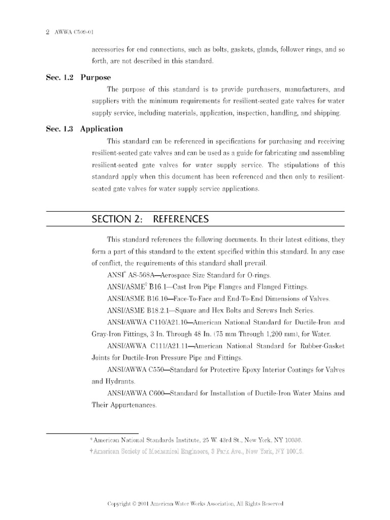 Awwa C509-001 | PDF