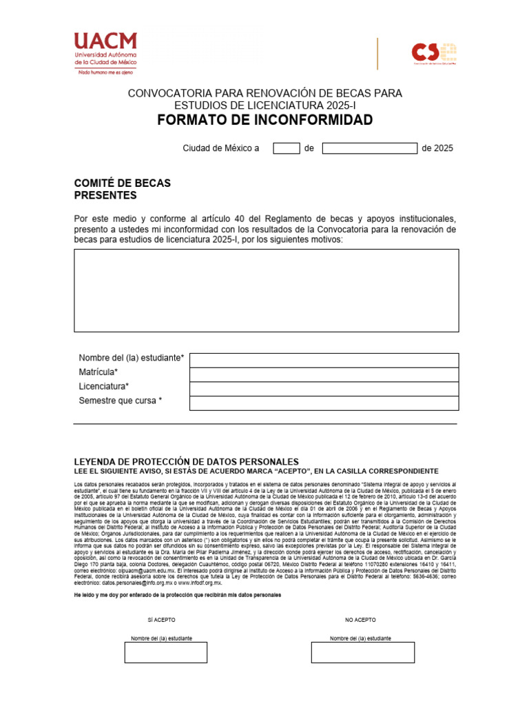 FORM,ATOS_REVLIC_25_1_250120_134350 | PDF | México | Universidad