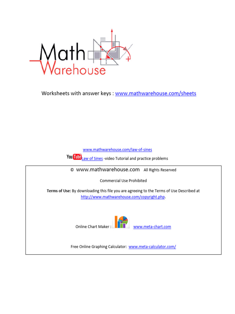 Worksheet With Answer Key | PDF | Trigonometric Functions | Elementary ...